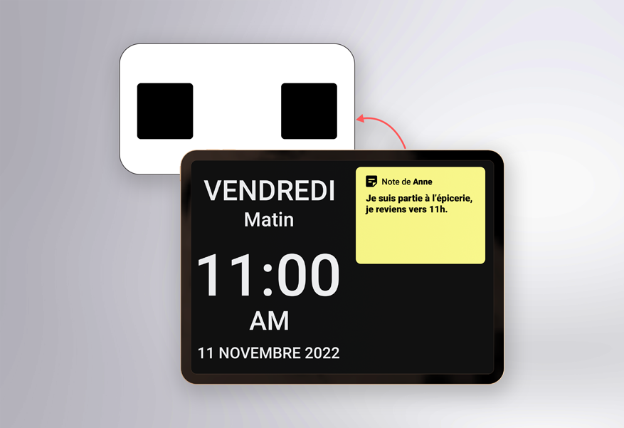 Support mural pour l’horloge calendrier Idem | Eugeria